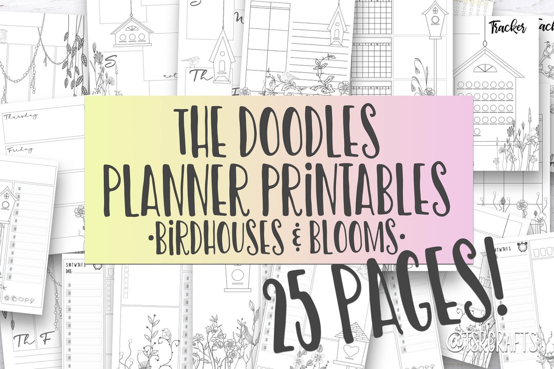 Coloring Book Printable Planner Inserts The Doodle Journal Series ...