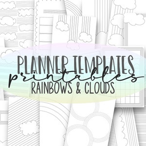 Printable Planner Templates Bundle Rainbows Planner Inserts Planner ...
