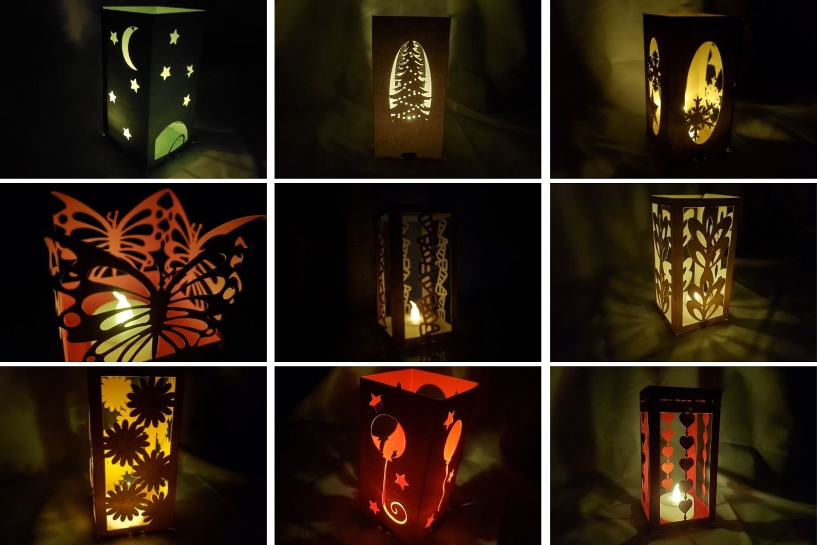 Paper Lantern Template 9 in 1 Bundle | Etsy