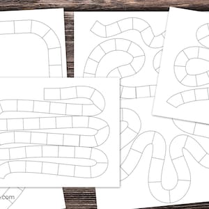 Printable Blank Board Game Templates Game Design Printable Game Diy ...