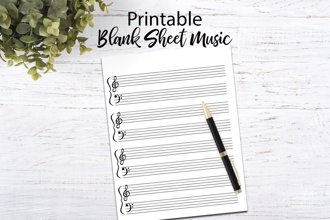 Printable Sheet Music Stationary Bundle Lined Sheet Music - Etsy