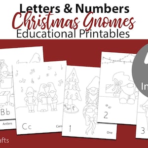 Printable Christmas Gnomes Activity Bundle for Kids: 4-in-1 Educational ...