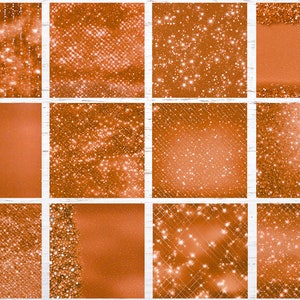 Orange Glitter Digital Paper Pack Glitter Paper Printable Paper Digital ...