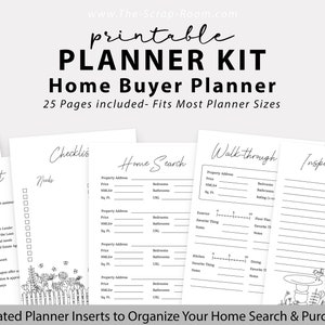 Printable Home Buying Planner Set - Printable Planner Inserts to Use in ...