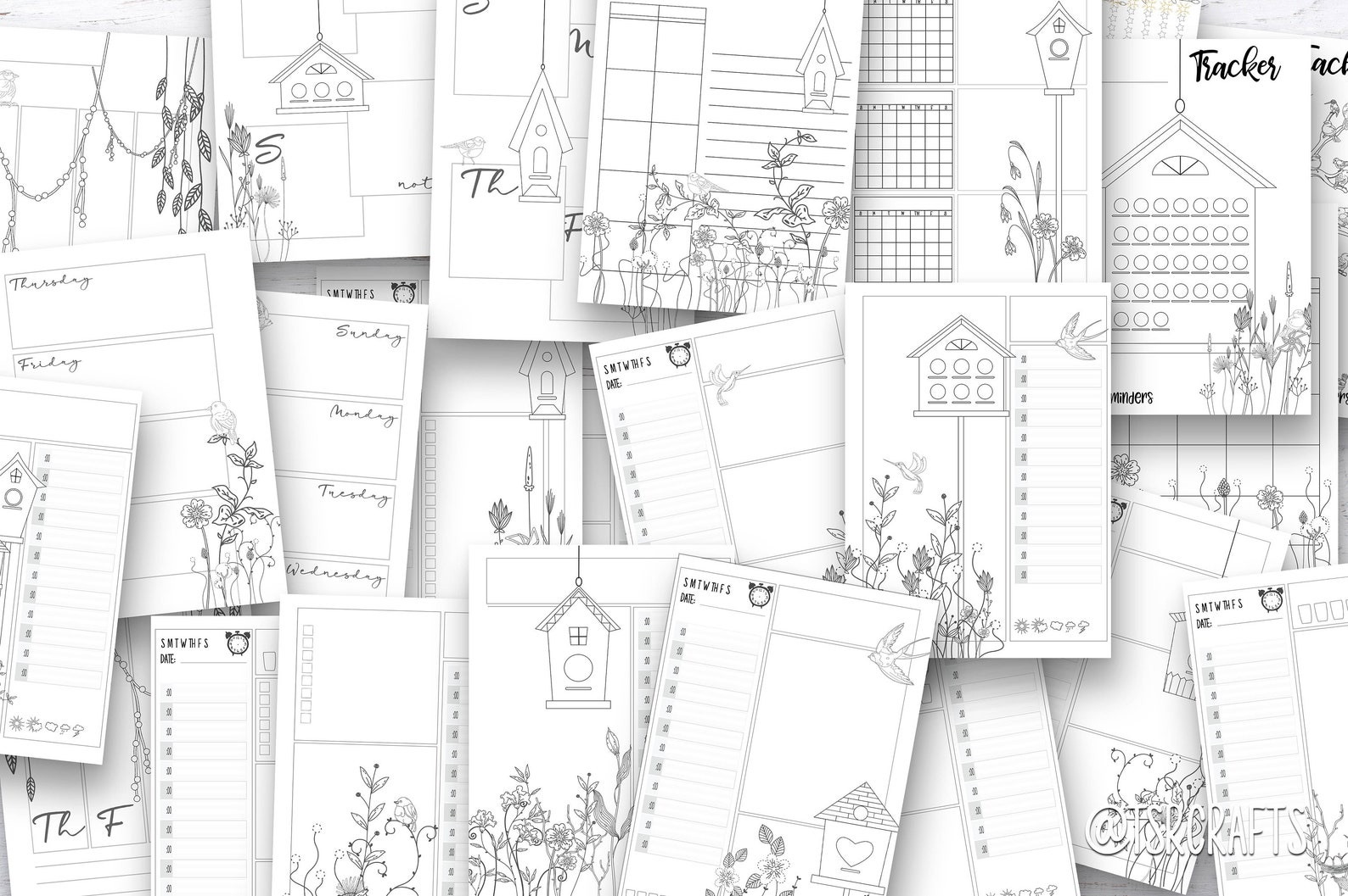 Coloring Book Printable Planner Inserts the Doodle Journal | Etsy