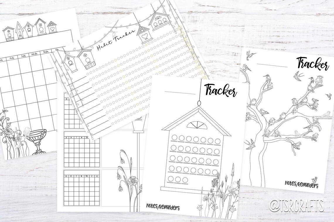 Coloring Book Printable Planner Inserts the Doodle Journal | Etsy