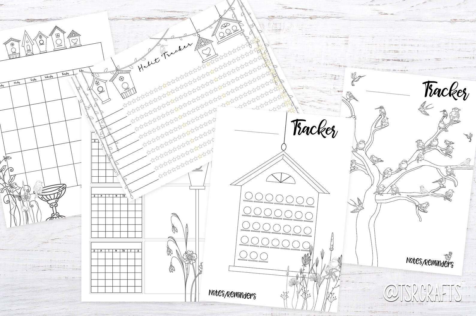 Coloring Book Printable Planner Inserts the Doodle Journal | Etsy