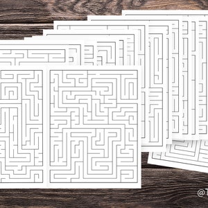 Printable Maze Design A 20 Page Printable Maze - Etsy