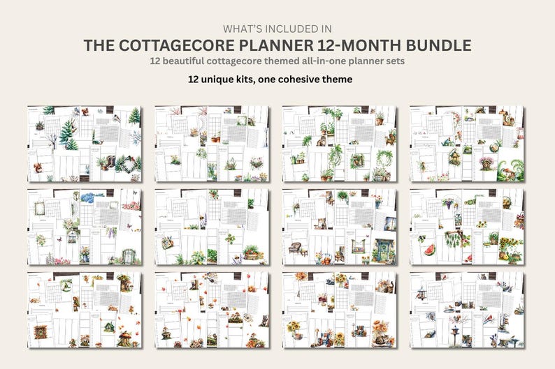 Cottagecore Printable Planner Pages Aesthetic Planner Inserts Cozy ...