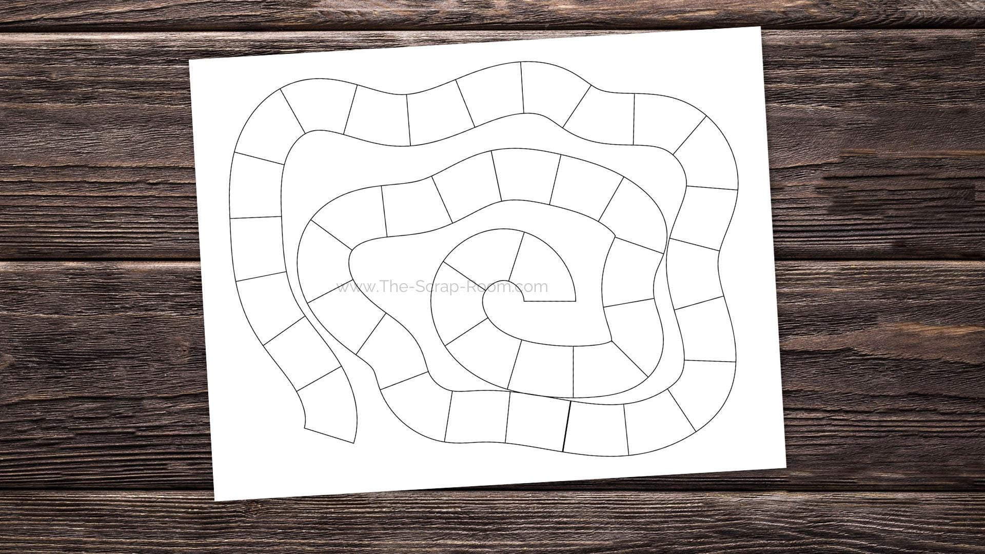 Printable Blank Board Game Templates Game Design Printable Game Diy ...