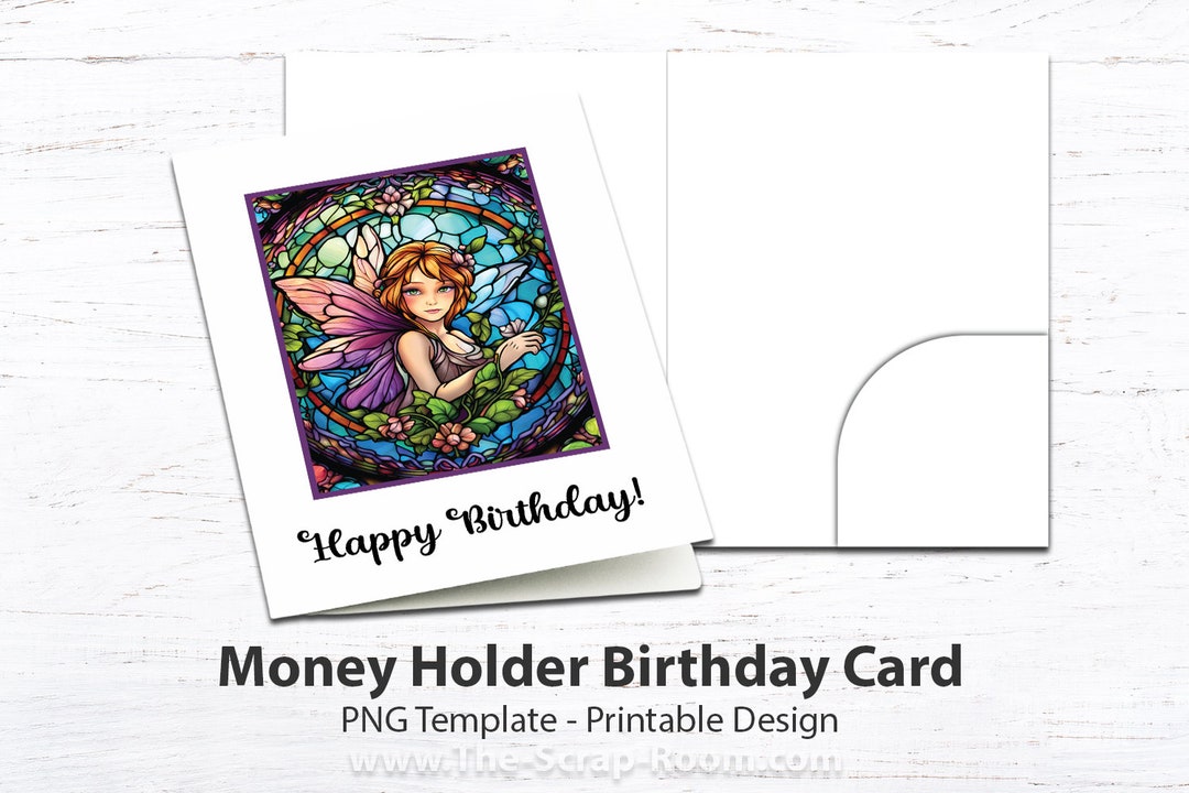 Printable Birthday Card Template: Money Holder Card 11, PNG Card ...