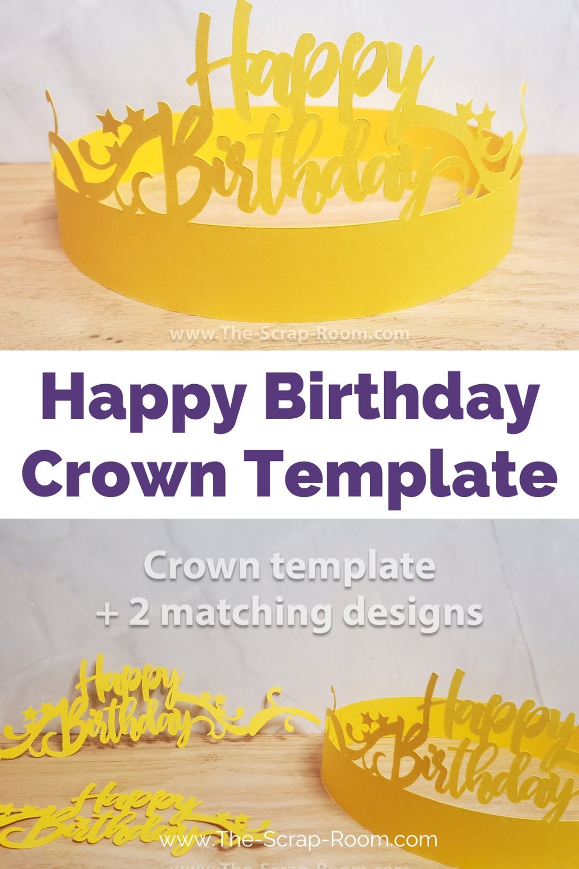 Happy Birthday Crown Template Happy Birthday Crown Plus - Etsy
