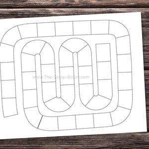 Printable Blank Board Game Templates Game Design Printable Game Diy ...