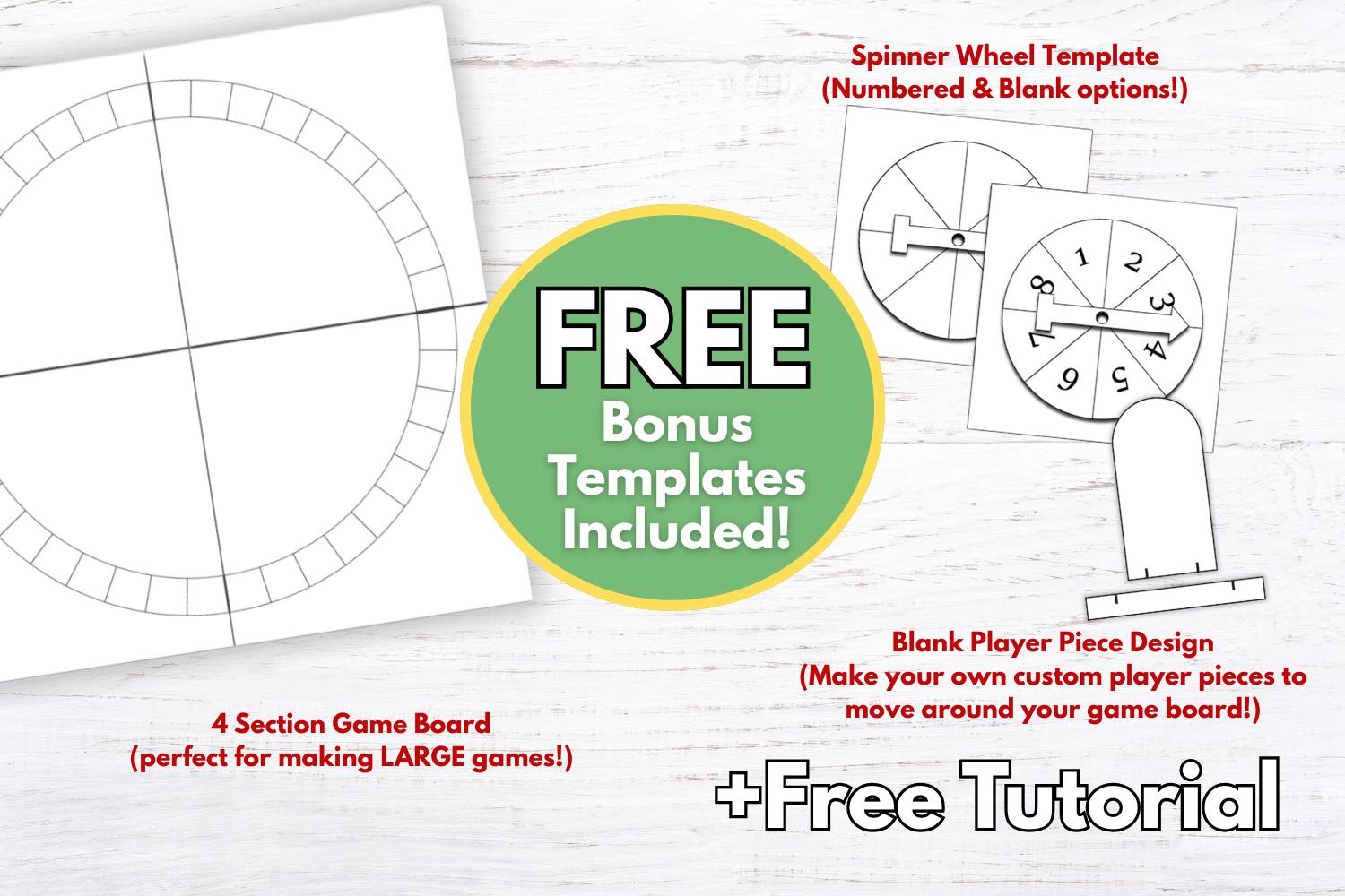 Printable Blank Board Game Templates Printable Game Diy Game Game Kit ...