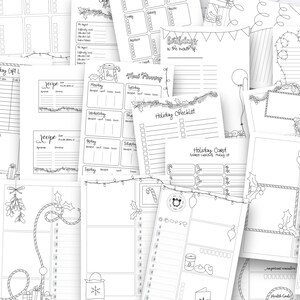 Christmas Planner Journal Templates Bundle - Christmas Coloring Planner ...