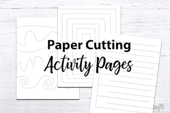 Printable Paper Cutting Activity for Kids Print and Cut - Etsy