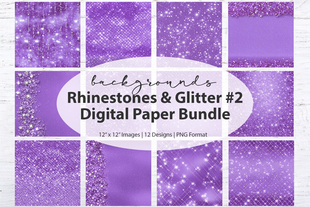 Purple Glitter Digital Paper Pack 2 Glitter Paper Printable Paper ...