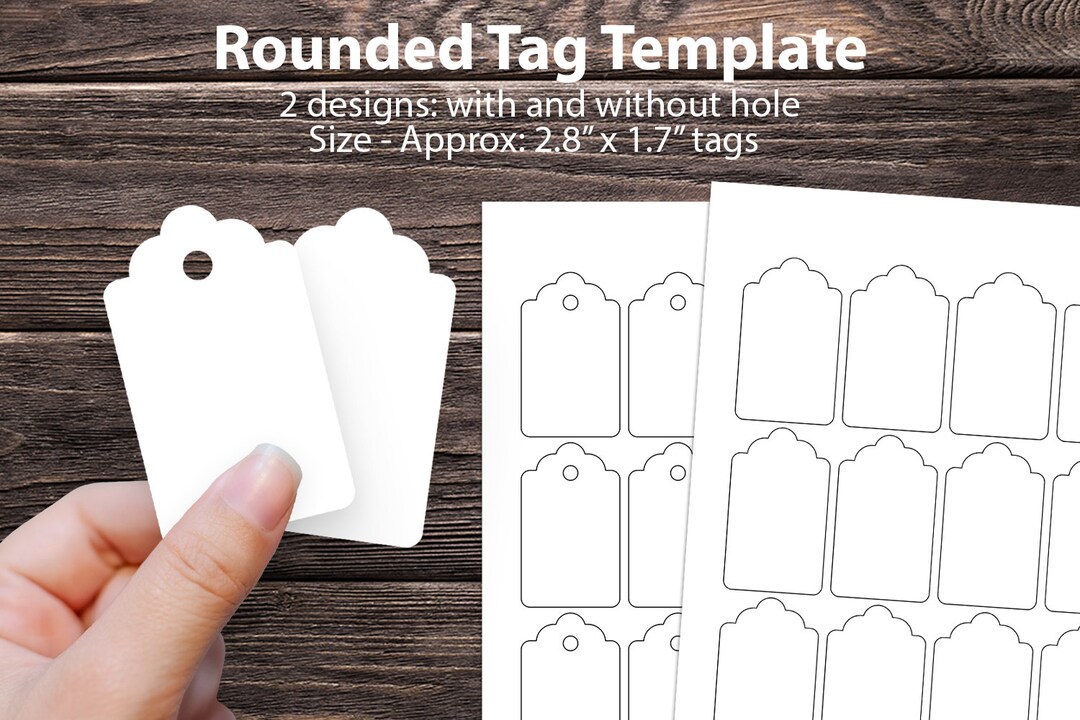 Hang Tag Template 2.8x1.7 Rounded Rectangle Digital Tag Template to ...