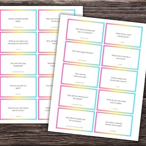 Printable Kid Jokes for Lunchbox Lunchbox Notes for Kids Funny School ...