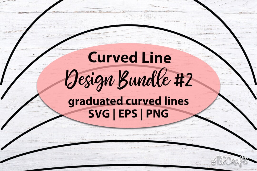 Curved Line SVG Bundle #2 Includes 6 Curved Lines & 1 Straight Line FOR ...