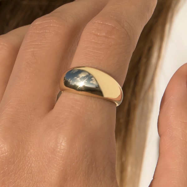 Gold Dome Ring - Etsy
