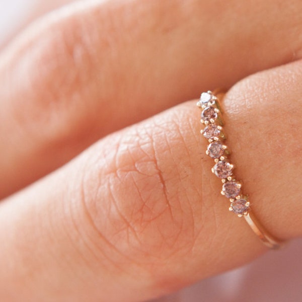 Brown Diamond Ring - Etsy