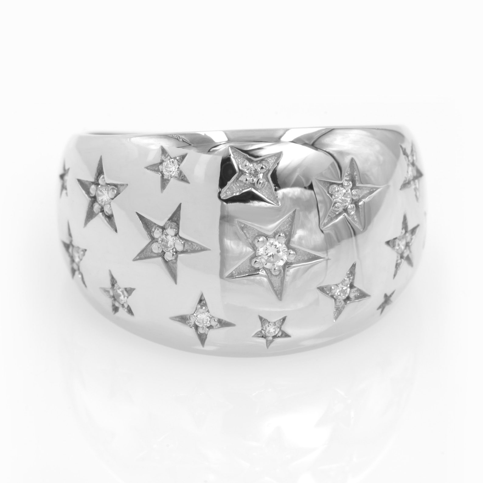 Diamond Starburst Ring/ Diamond North Star Ring/ 14k Gold - Etsy