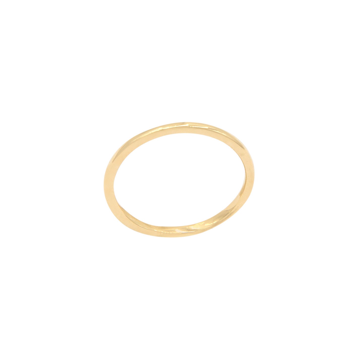 Solid Gold Band, 14k Thin Gold Ring, Thin Wedding Ring, Gold Smooth ...