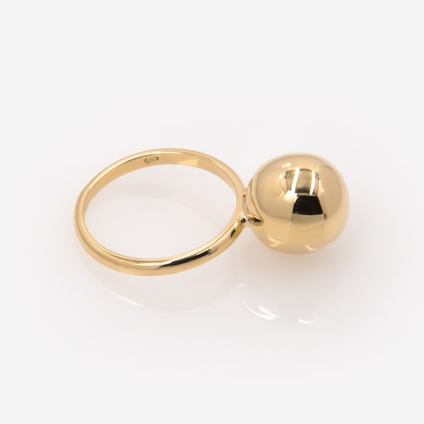 Gold Ball Ring - Etsy