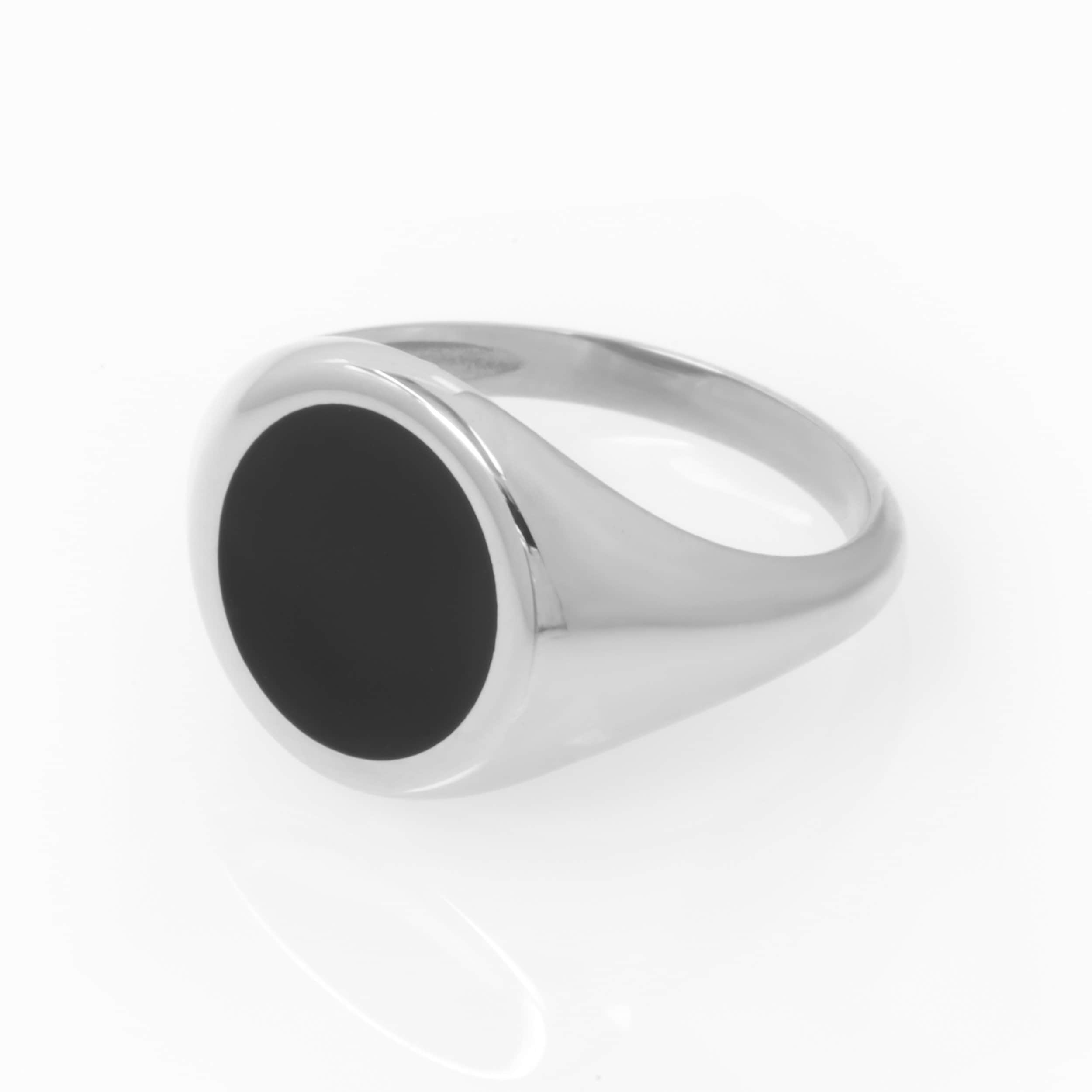 14k Gold Enamel Ring Coin Shaped Ring 14k Chunky Coin Ring Black 14k-gold-enamel-ring-coin-shaped-ring-14k-chunky-coin-ring-black