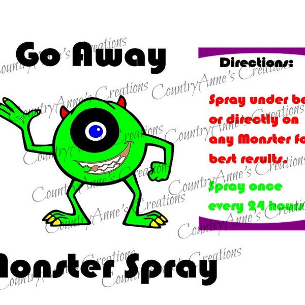 Monster Spray - Etsy