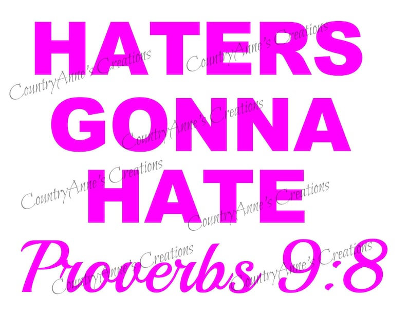 SVG PNG DXF Eps Ai Wpc Cut File for Silhouette Cricut Haters | Etsy