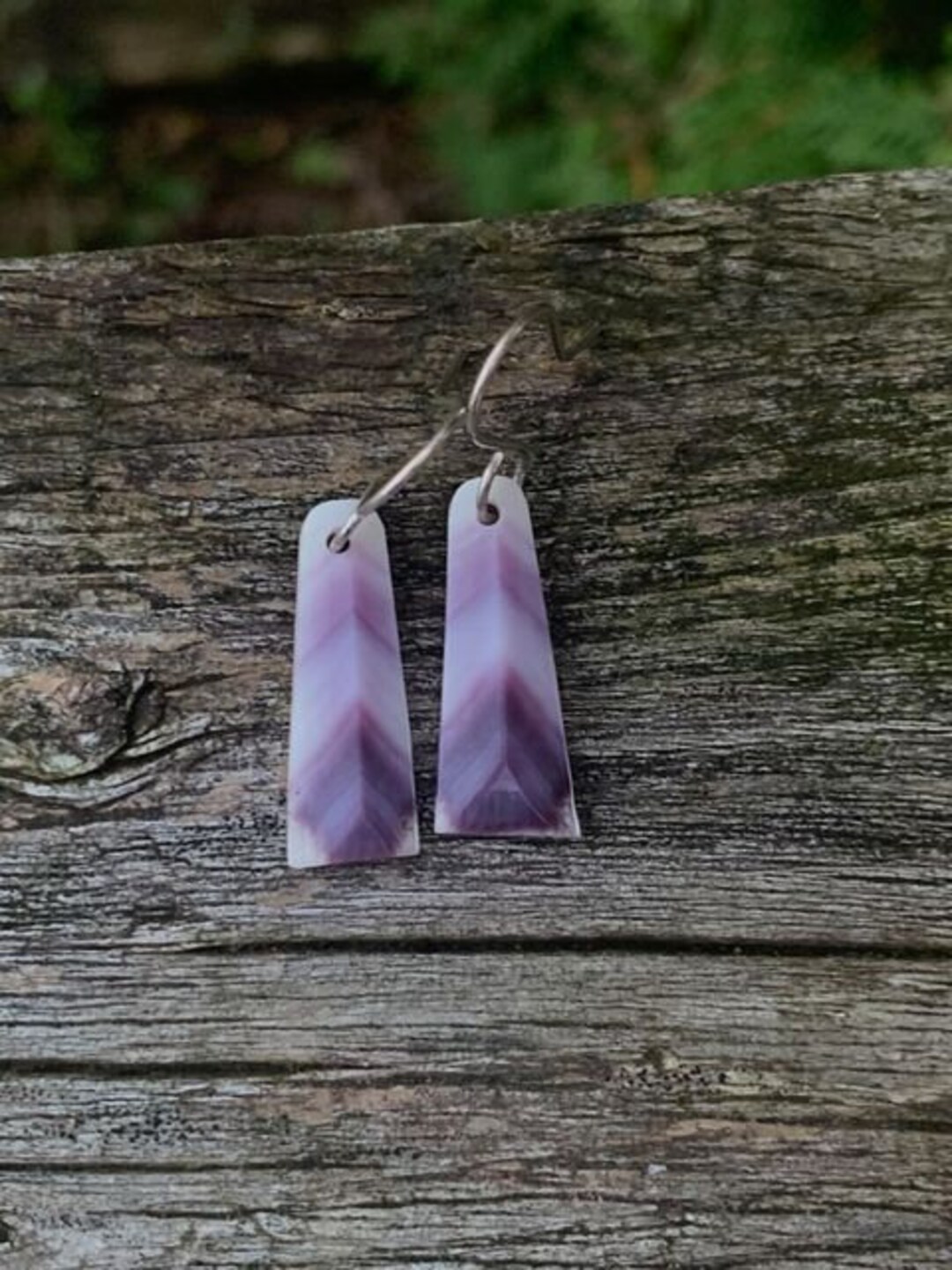 Rare Dark Purple Wampum Feather Earrings - Etsy
