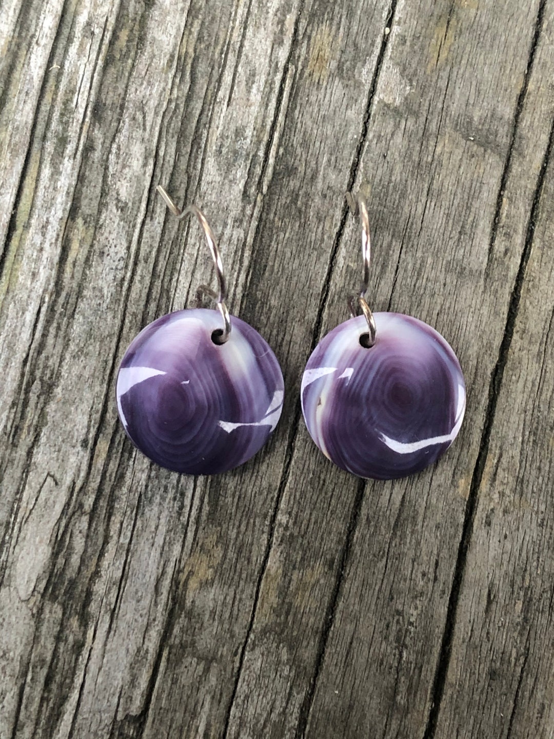 Littletree Wampum Small Circle Earrings. - Etsy
