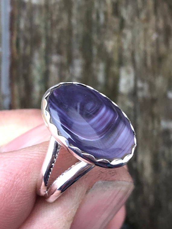 Wampum Sterling Silver Ring Minimalistic One of a Kind | Etsy