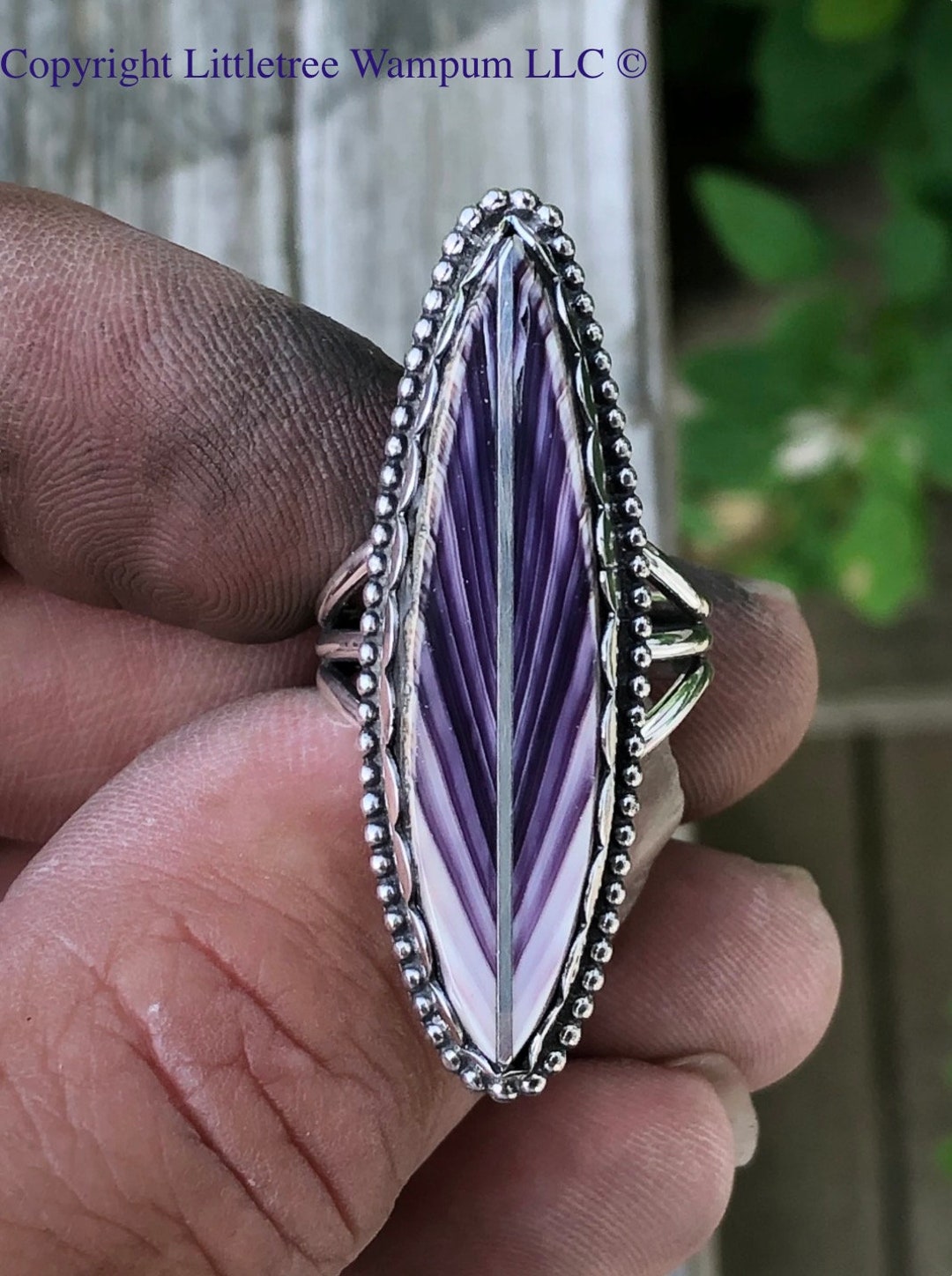 Wampum Feather With Silver Quill Ring. Necklace, Earrings Matching Sets ...