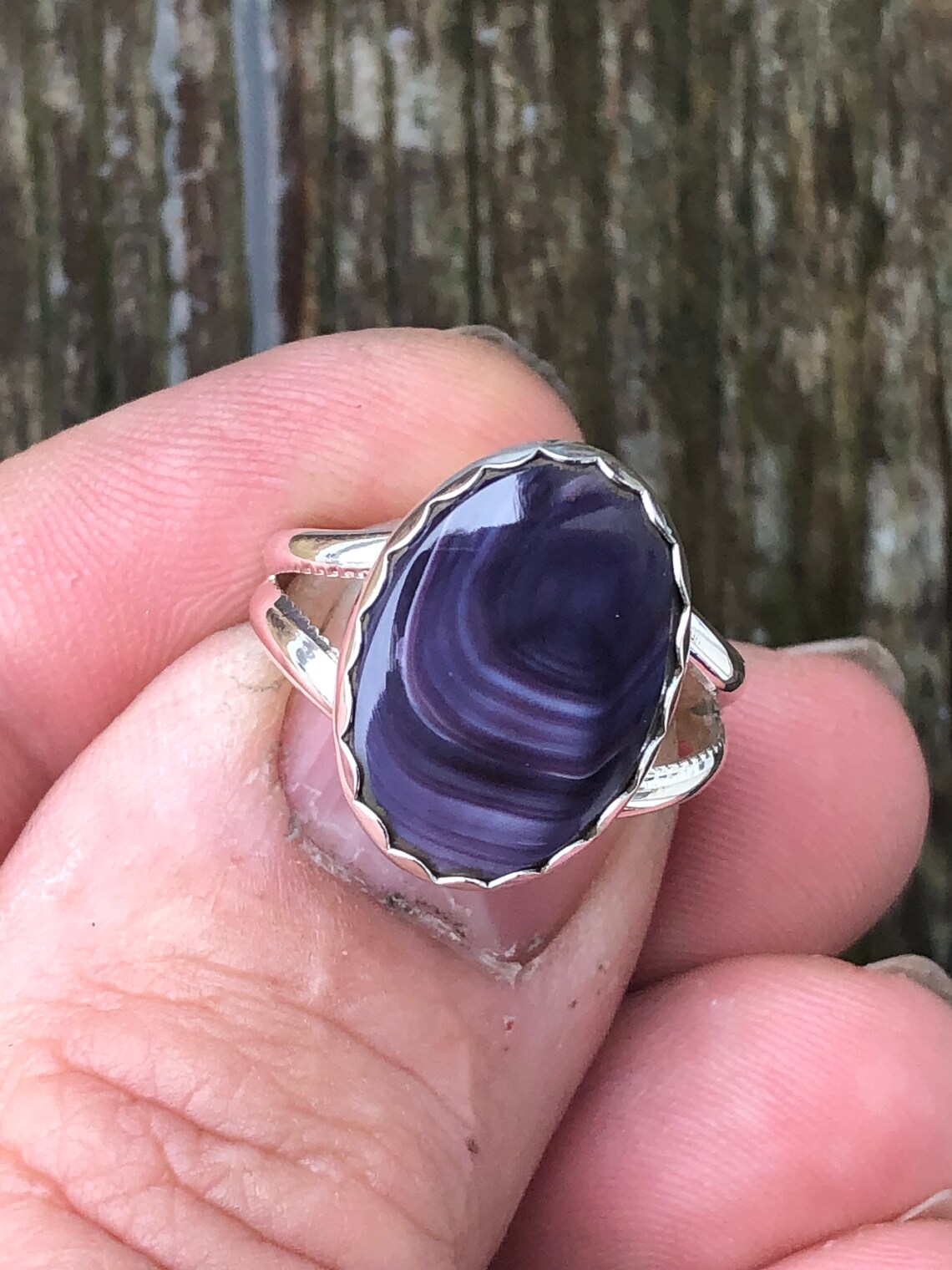 Wampum Sterling Silver Ring Minimalistic One of a Kind | Etsy