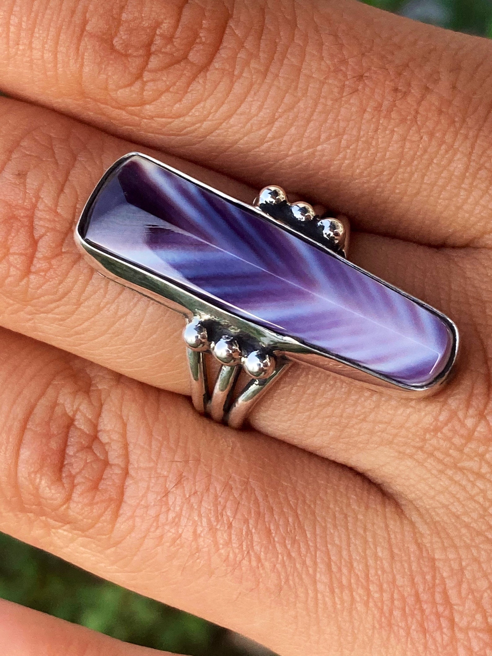 Wampum Feather With Silver Ring. - Etsy