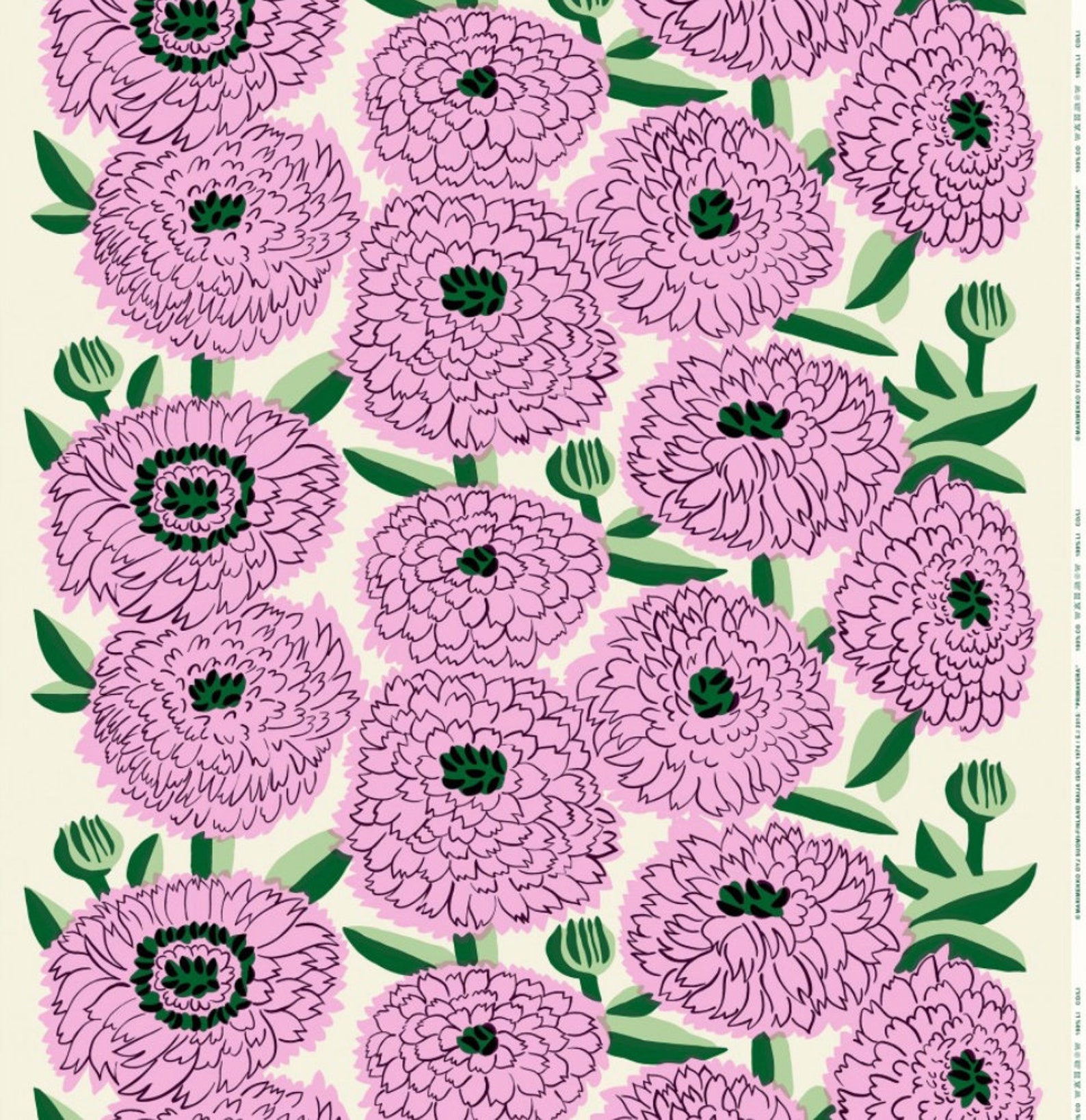 Marimekko Purple Pink Primavera, Beatiful Retro Print by Maija Isola ...