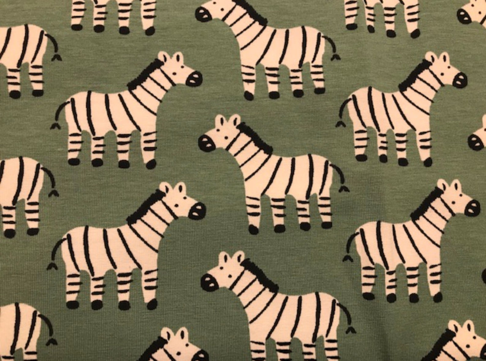 Cute Green Zebra Cotton Jersey for Kids and Babies Clothing - Etsy