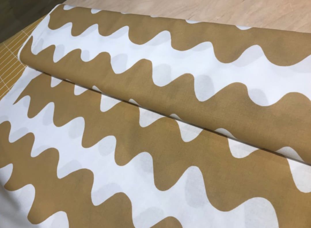 Marimekko Pieni Pikku Lokki Fabric, Half Yard, 18" X 56", White and ...
