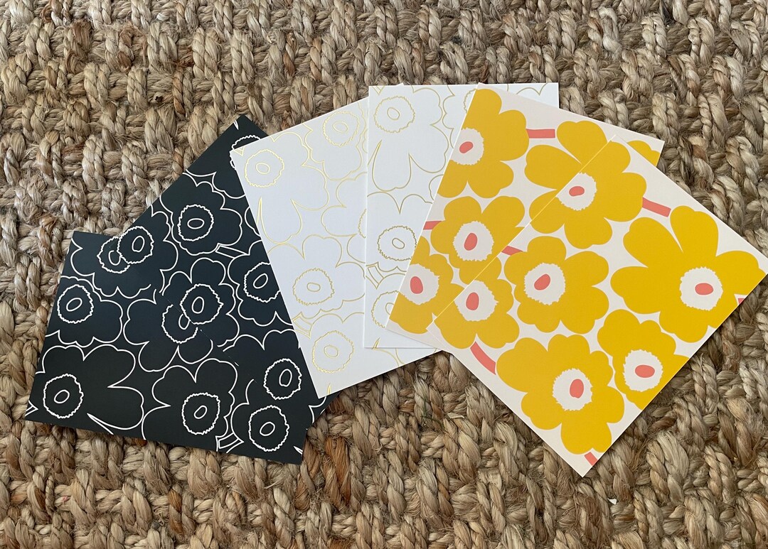 Marimekko Unikko Post Cards, Set of 6 - Etsy