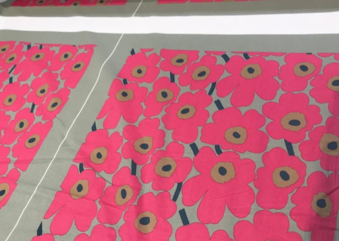 Mini Unikko Unfinished Scarf Panel, Pink Beige, so Beautiful! Finland ...