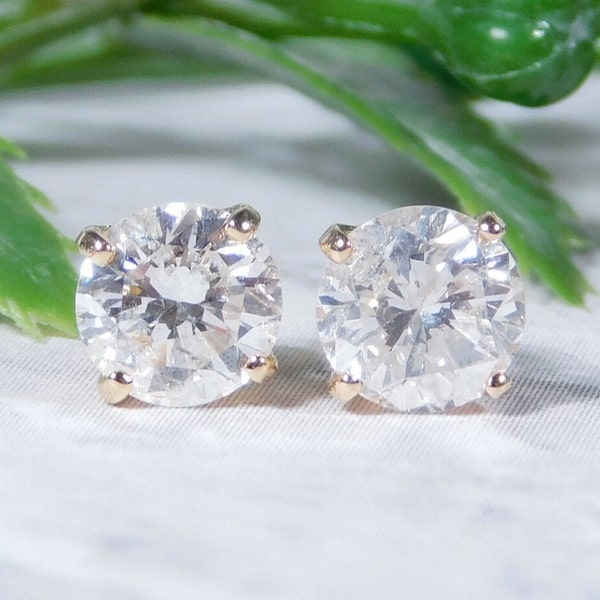 Solitaire Earrings - Etsy UK