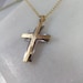 Two-colors K14 Gold Cross.yellow and White Gold. Double Sided K14 Gold ...