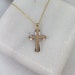 Two-colors K14 Gold Cross.yellow and White Gold. Double Sided K14 Gold ...