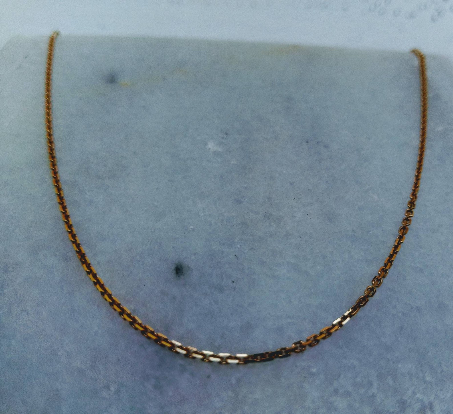 K18 Yellow Gold Chain.solid Gold Necklace.fine Art Gold - Etsy
