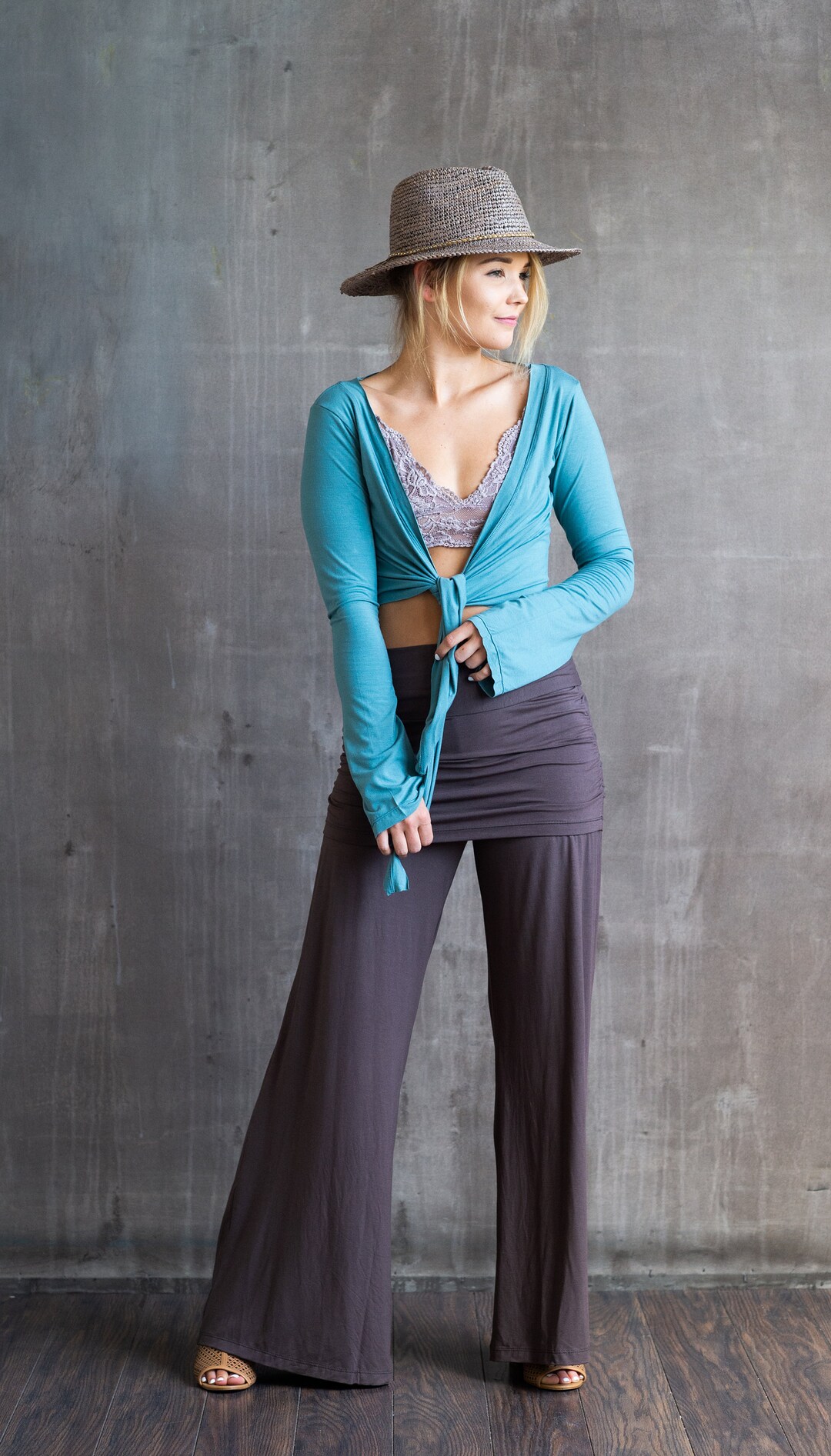 Yoga Wrap Top W/ Tie Front - Etsy