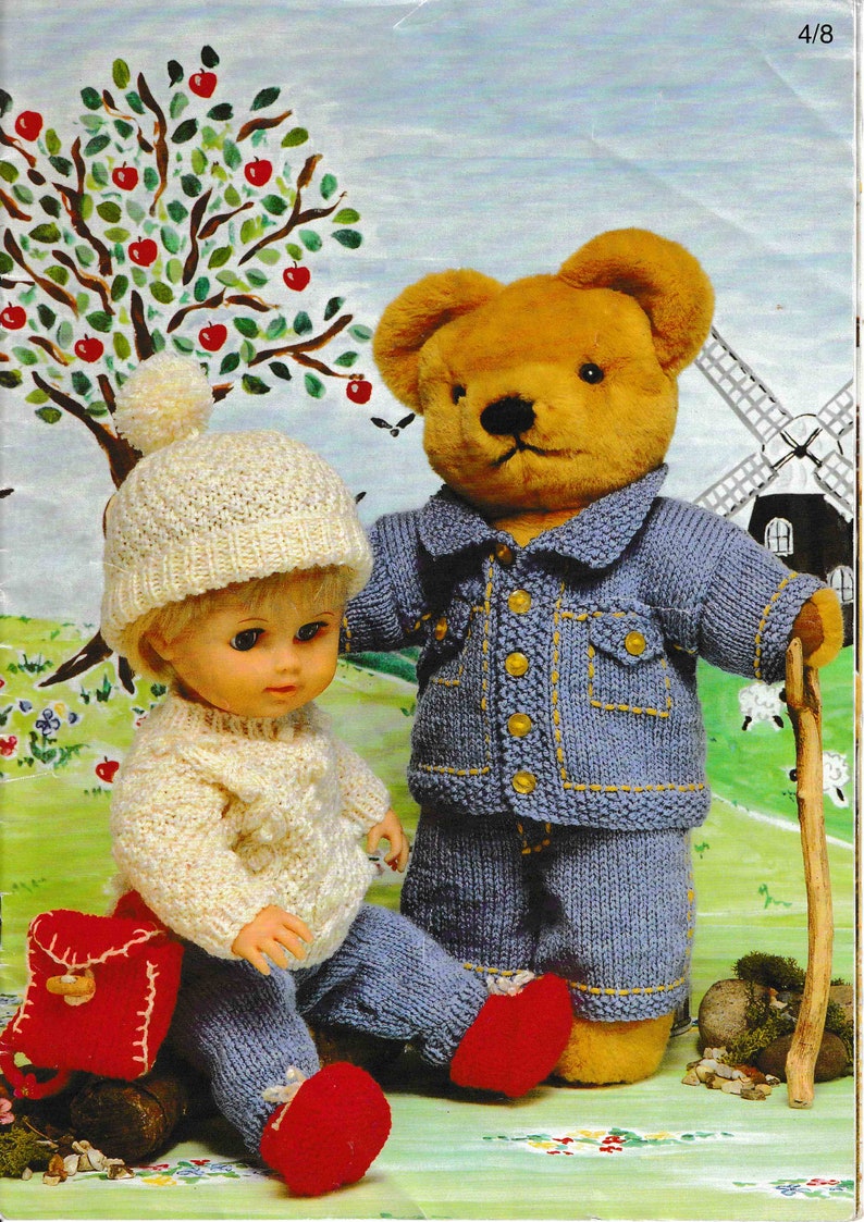Teddy Bear Clothes Knitting Pattern 267: Fits 15-19 Inch Bears (PDF ...
