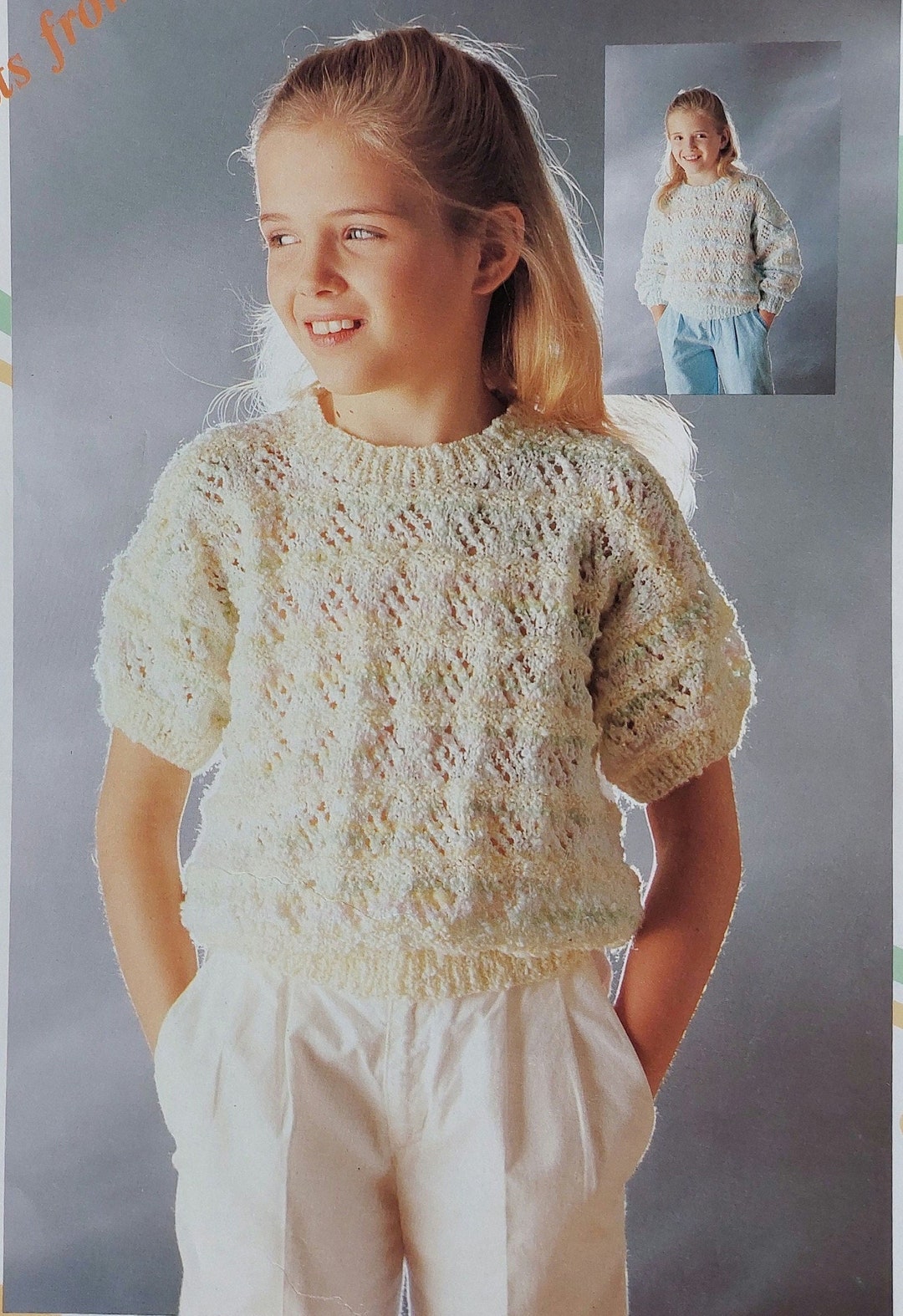 Knitting Pattern Lacy Top Robin Splash 14972 ENGLISH - Etsy